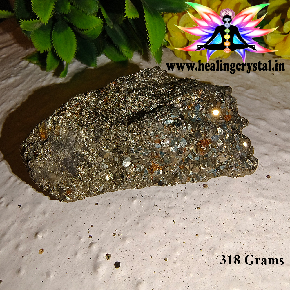 Gold Pyrite Crystal Raw 318 grams AAA Quality Peru