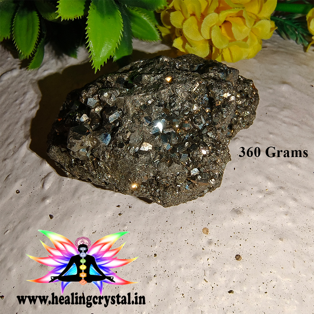 Gold Pyrite Crystal Raw Peru 360 grams